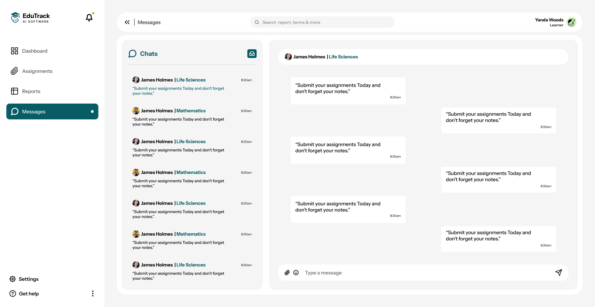 EduTrack - Educational Management System